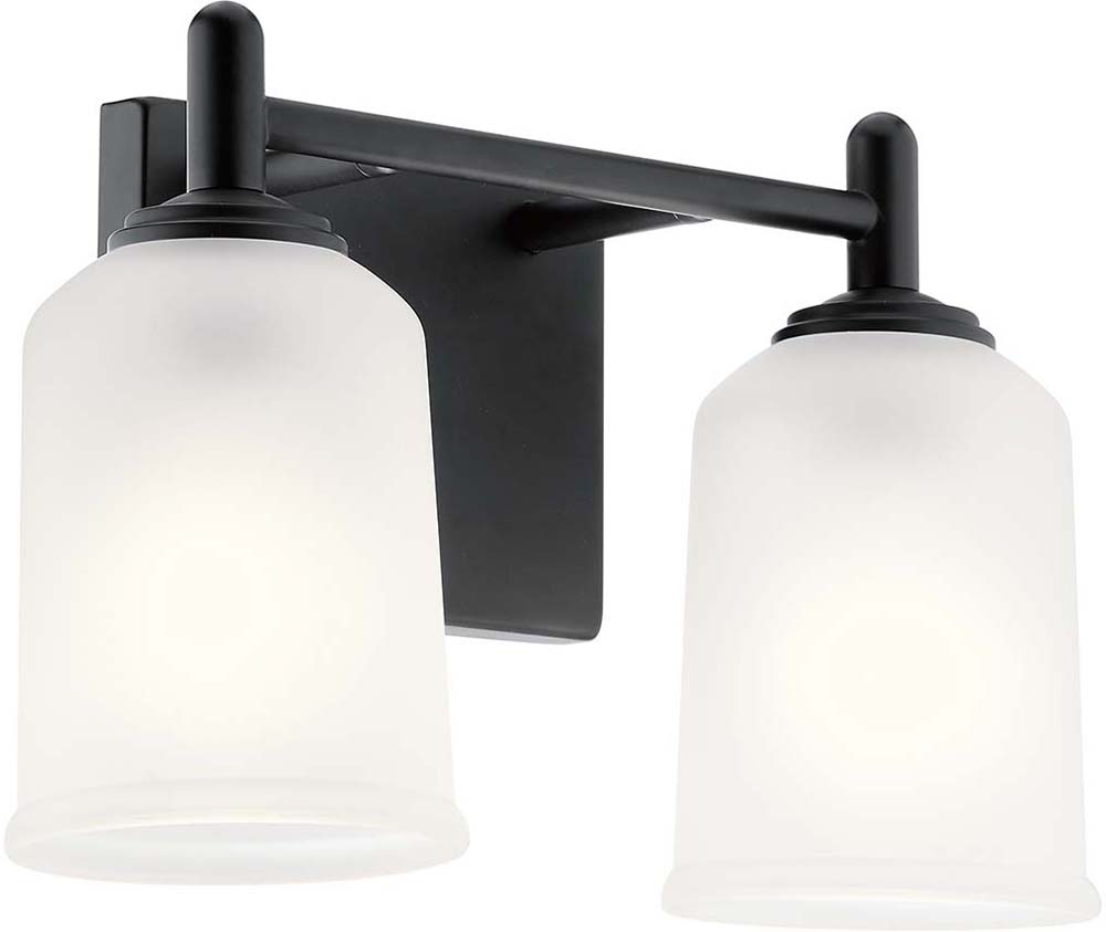 Kichler 45573BK Shailene Black 2-Light Vanity Light - KIC-45573BK