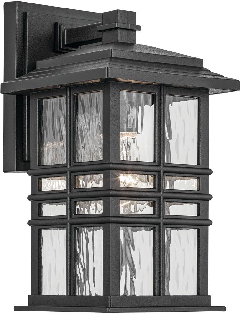 Kichler 49829BKT Beacon Square Textured Black 6.5" Outdoor Wall Sconce ...