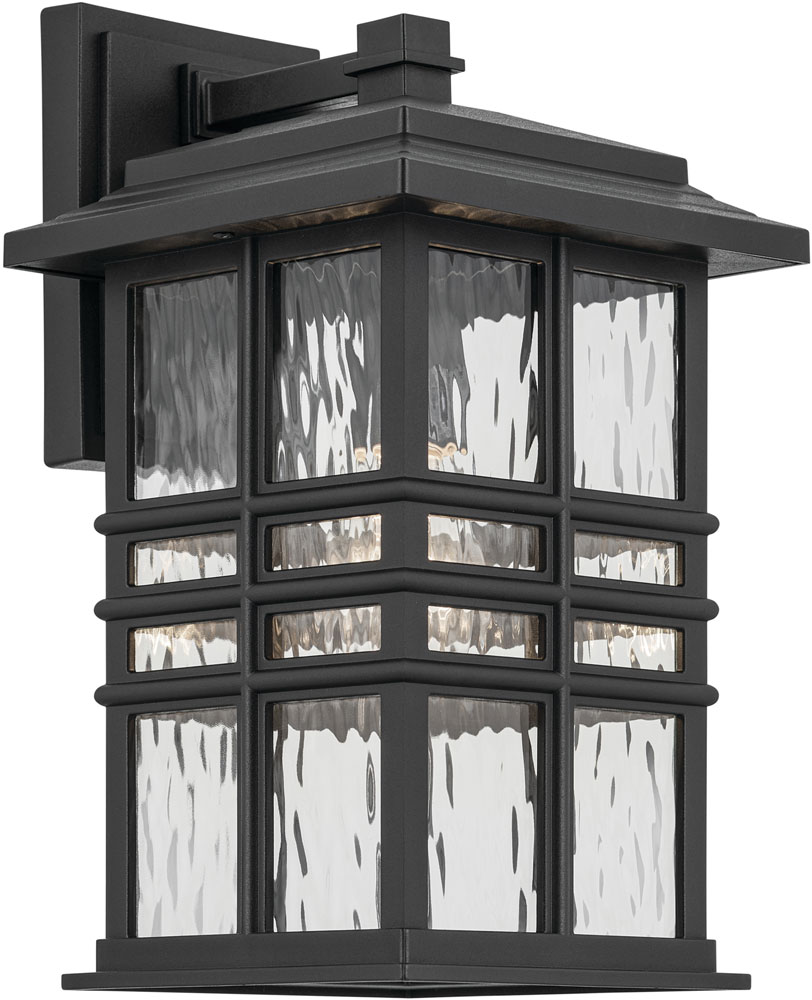Kichler 49830BKT Beacon Square Textured Black 8" Outdoor Wall Lighting ...