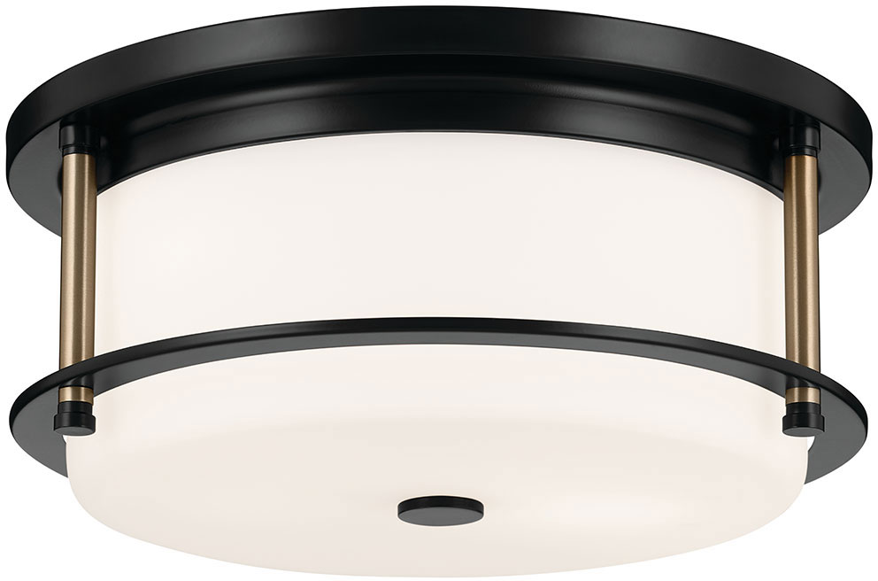 Kichler 52595BKCPZ Brit Black 12" Ceiling Light Fixture - KIC-52595BKCPZ