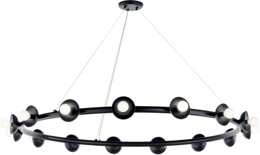 Kichler 52644BK Palta Modern Black Drop Lighting Fixture - KIC-52644BK