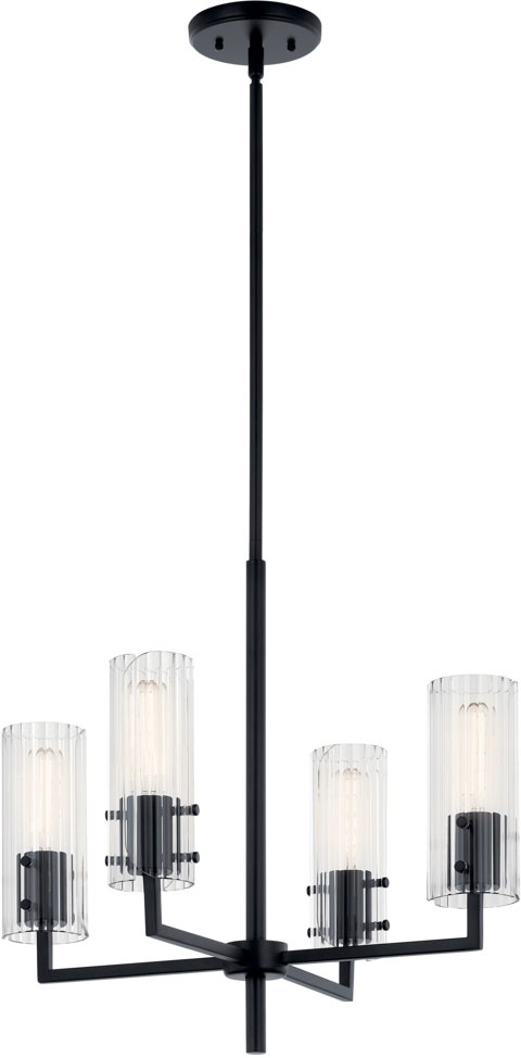 Kichler 52678BK Velestino Modern Black Mini Chandelier Lighting - KIC ...