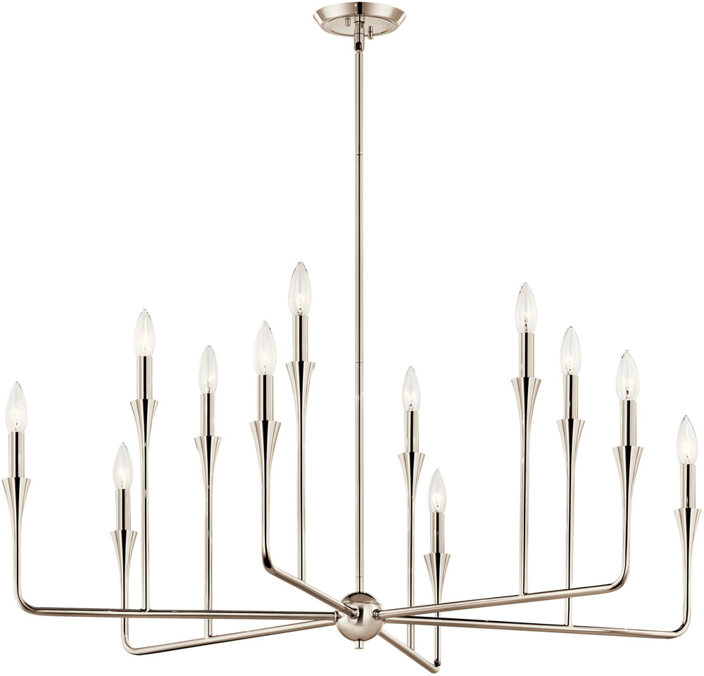 Kichler 52692PN Alvaro Modern Polished Nickel Lighting Chandelier - KIC ...