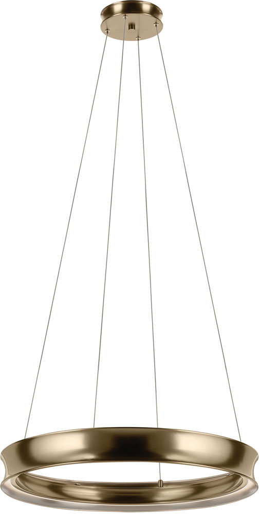 Kichler 52746CPZLED Larousse Contemporary Champagne Bronze LED Ceiling ...