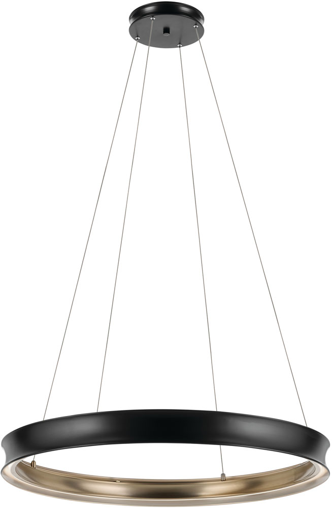 Kichler 52747BKLED Larousse Modern Black LED Ceiling Chandelier - KIC ...