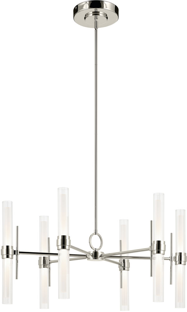 Kichler 52752PNLED Riven Modern Polished Nickel LED Chandelier Light ...