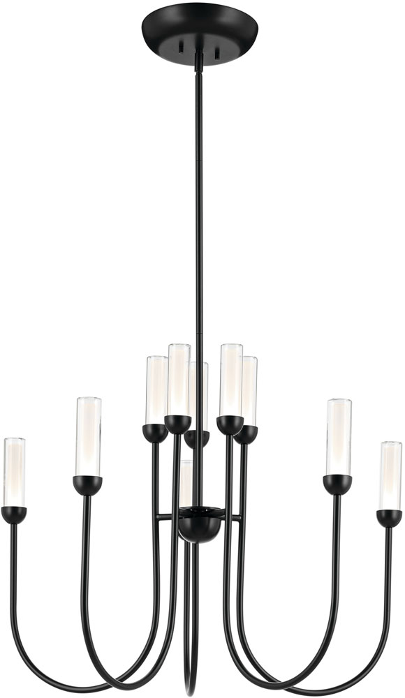 Kichler 52757BKLED Moraine Contemporary Black LED Chandelier Lamp - KIC ...