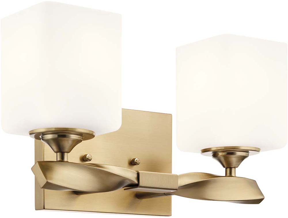 Kichler 55001CPZ Marette Modern Champagne Bronze 2-Light Bath Lighting ...
