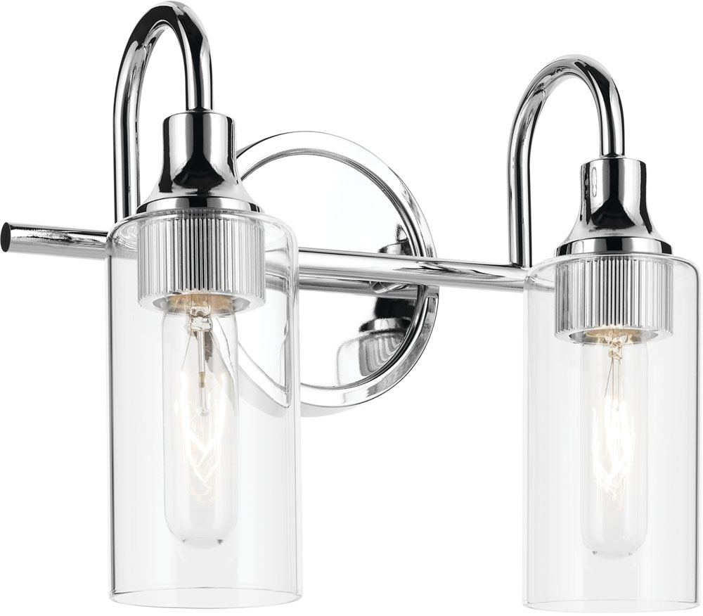 Kichler 55210CH Kavi Contemporary Chrome 2-Light Vanity Light - KIC-55210CH