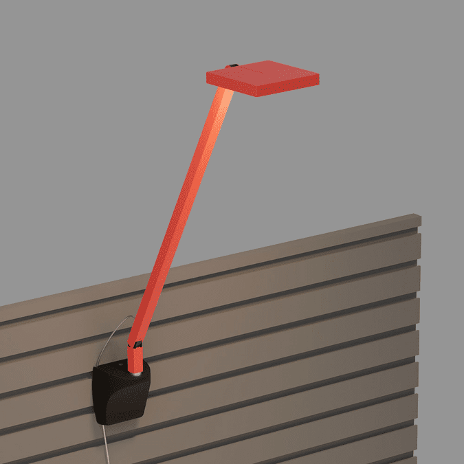 Koncept FCD-1-MFR-SLT Focaccia Contemporary Matte Fire Red LED Slatwall ...