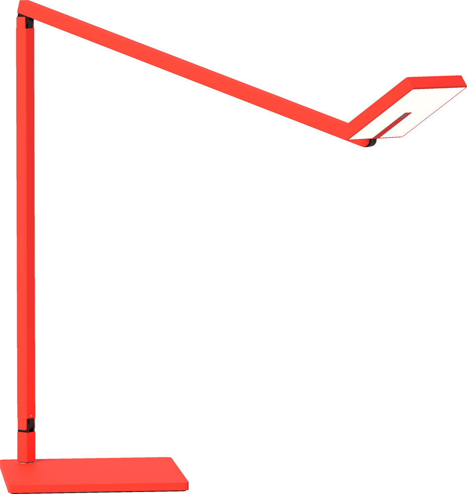 Koncept FCD-2-MFR-DSK Focaccia Contemporary Matte Fire Red LED Task ...