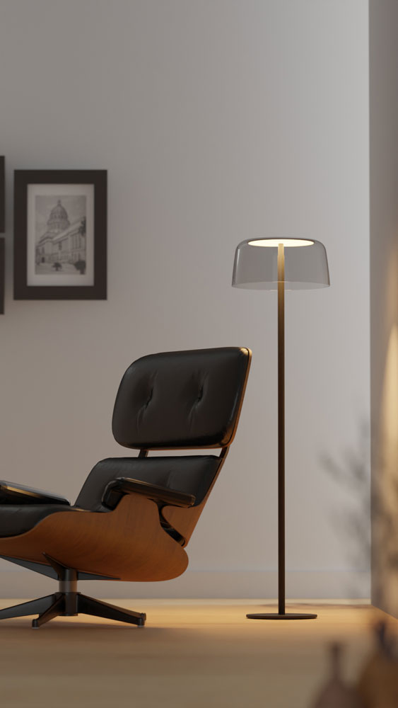 Koncept YUF-SW-MTB+MMBG Yurei Contemporary Matte Black LED Floor Light ...