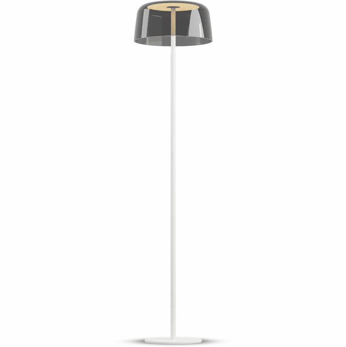 Koncept YUF-SW-MWT+SDGY Yurei Modern Matte White LED Light Floor Lamp ...