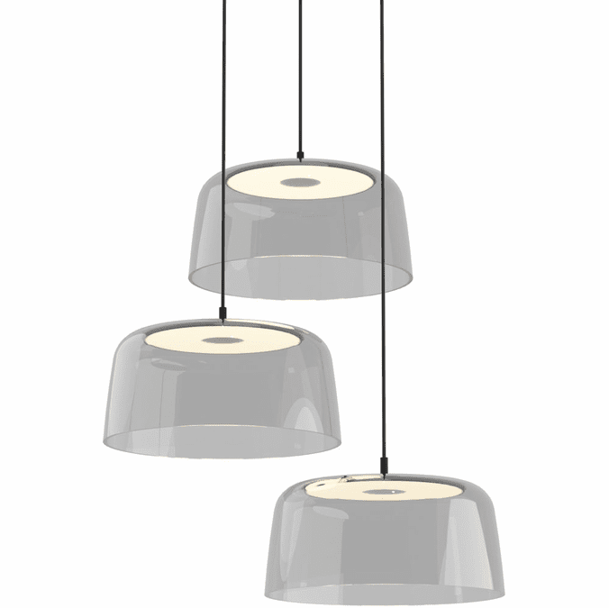 Koncept YUP-C3-SW-MTB+SCLR Yurei Contemporary Matte Black LED Multi ...