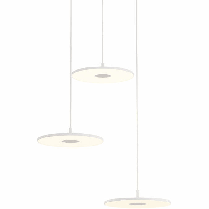 Koncept YUP-C3-SW-MWT+SDGY Yurei Contemporary Matte White LED Multi ...