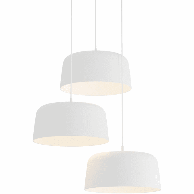 Koncept YUP-C3-SW-MWT+MMWT Yurei Modern Matte White LED Multi Pendant ...