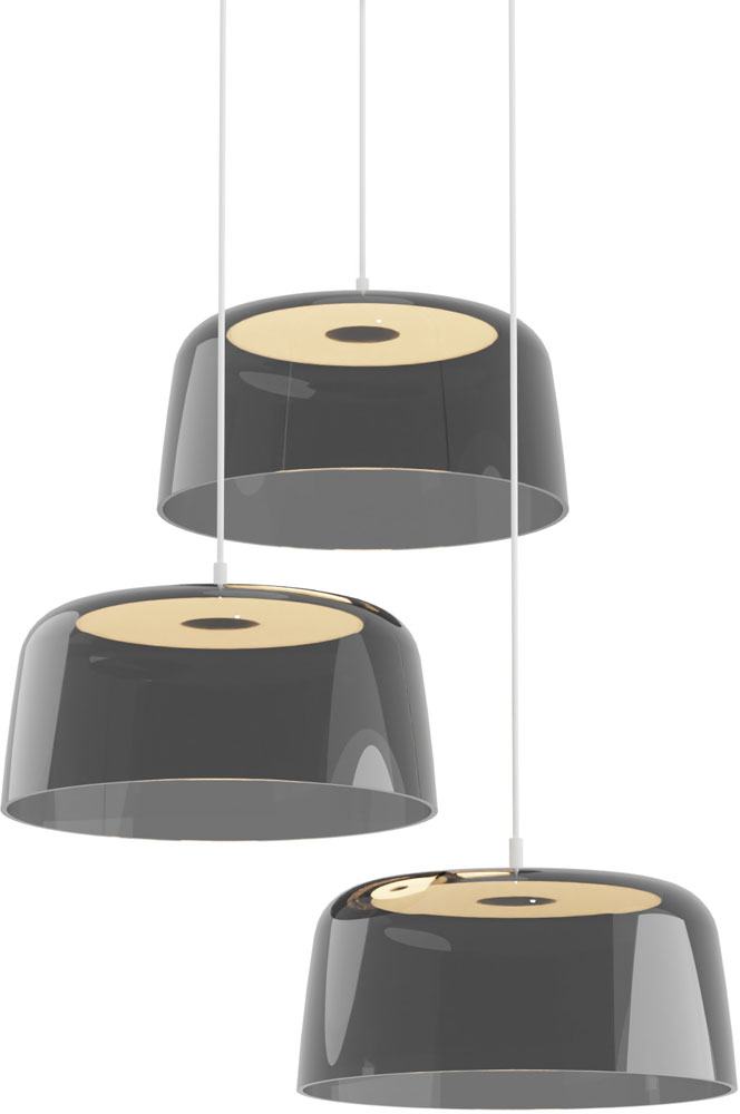 Koncept YUP-C3-SW-MWT+SDGY Yurei Contemporary Matte White LED Multi ...