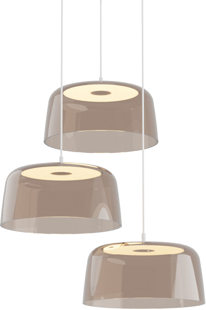 Koncept YUP-C3-SW-MWT+STEA Yurei Contemporary Matte White LED Multi ...