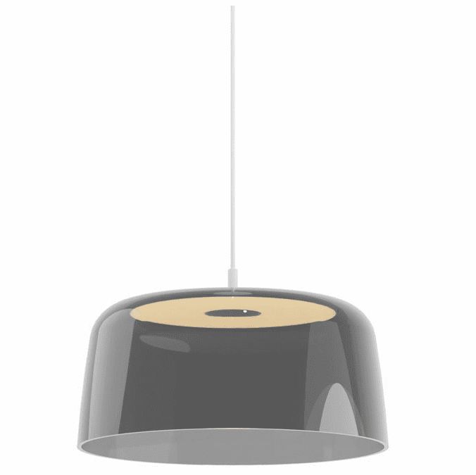 Koncept YUP-S1-SW-MWT+SDGY Yurei Modern Matte White LED Pendant Hanging ...