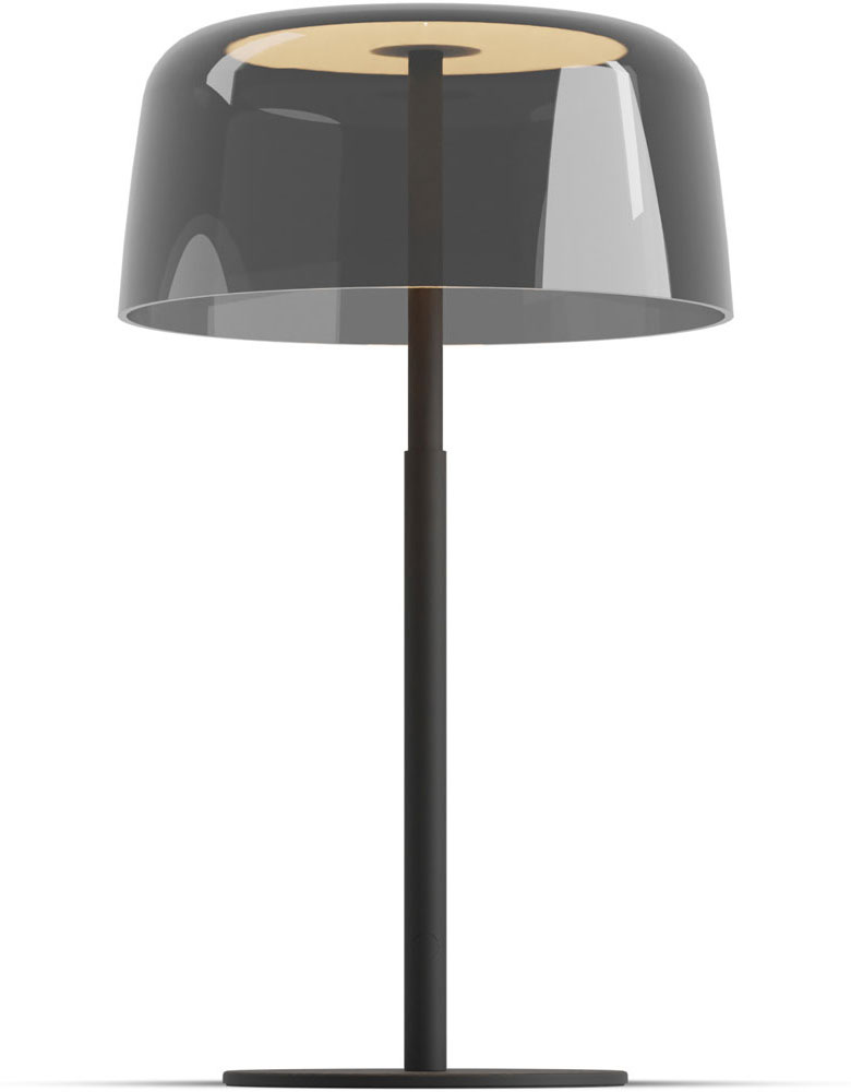 Koncept YUT-SW-MTB+SDGY Yurei Modern Matte Black LED Table Lamp - KON ...