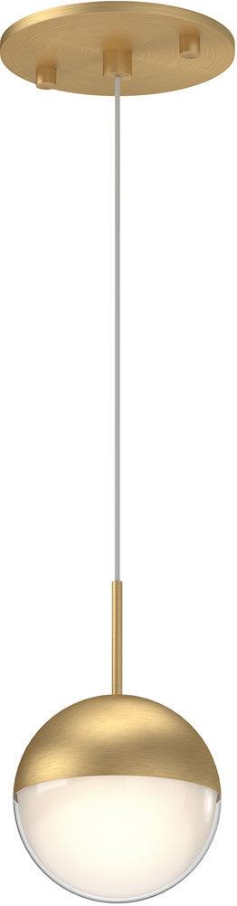 Kuzco 402801BG-LED Pluto Modern Brushed Gold LED Mini Drop Ceiling ...