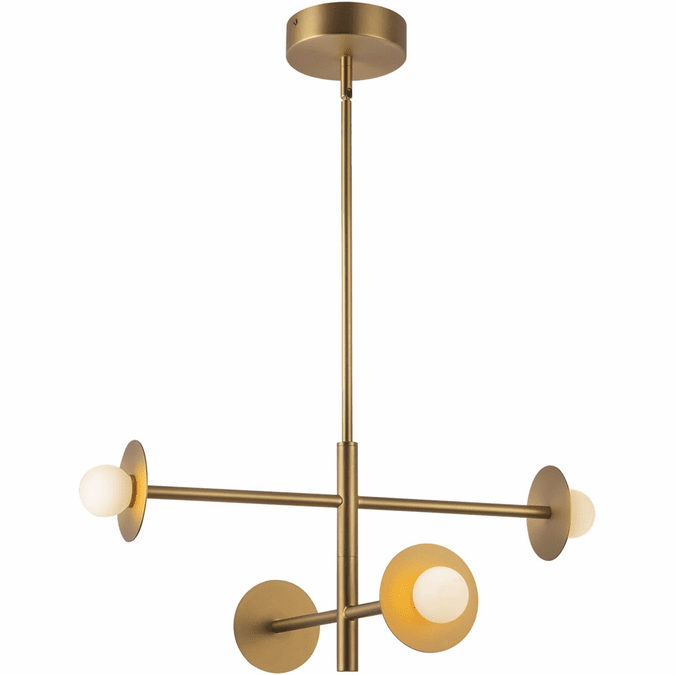 Kuzco CH15504-BG-UNV Elixir Contemporary Brushed Gold LED Mini Chandelier Light - KUZ-CH15504-BG-UNV