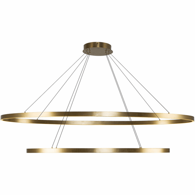 Kuzco CH79253-BG Ovale Modern Brushed Gold LED Hanging Pendant Light - KUZ-CH79253-BG