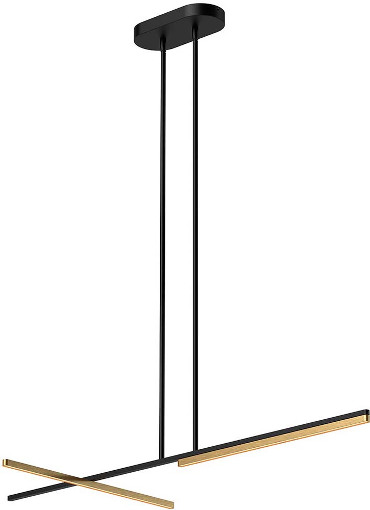 Kuzco LP28748-BK/BG Shift Modern Black/Brushed Gold LED Island Light Fixture - KUZ-LP28748-BK-BG