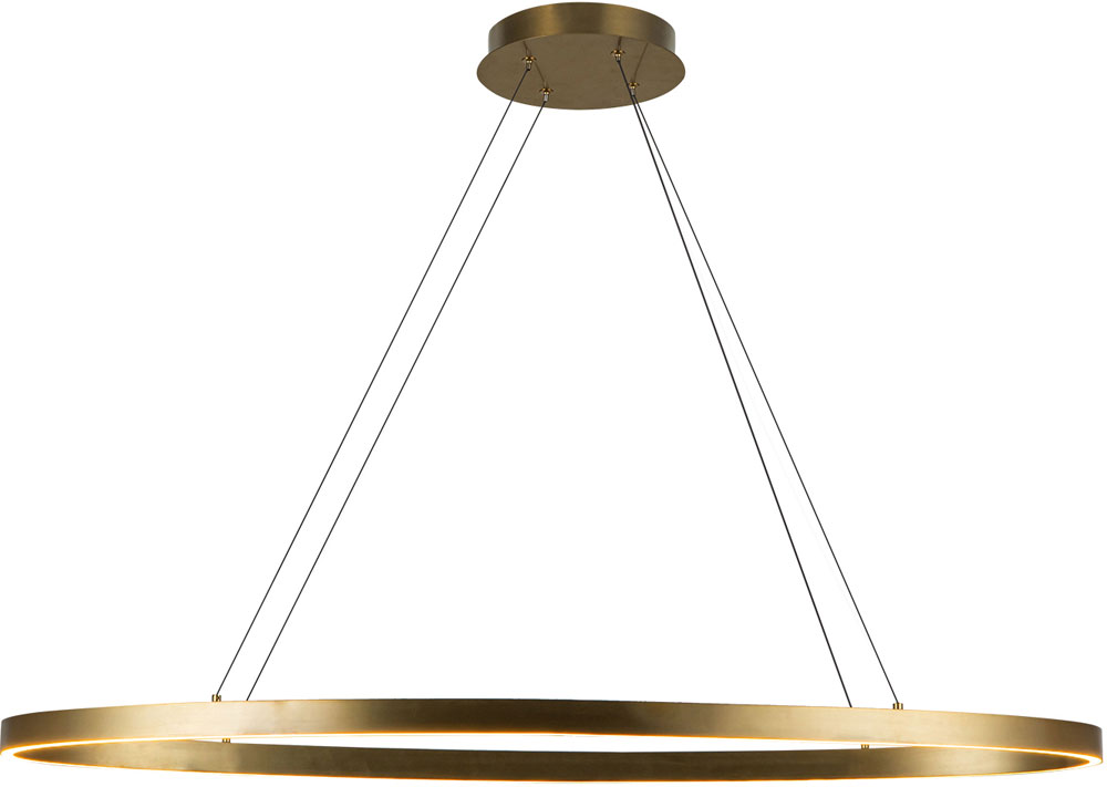 Kuzco LP79140-BG Ovale Modern Brushed Gold LED 16" Ceiling Pendant Light - KUZ-LP79140-BG