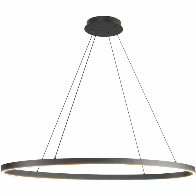 Kuzco LP79140-BK Ovale Contemporary Black LED 16" Pendant Lighting ...