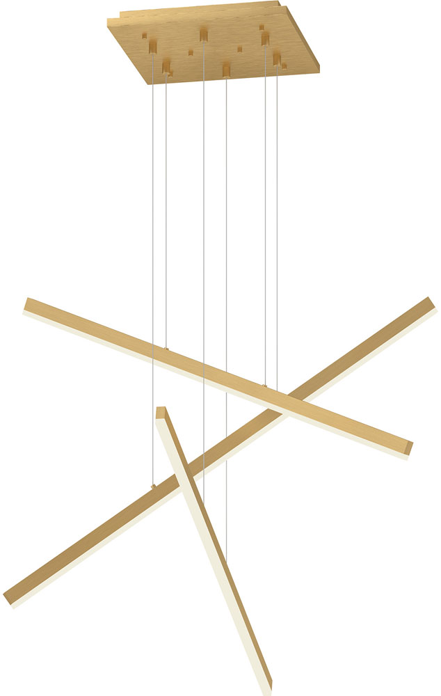Kuzco MP10303-BG Vega Contemporary Brushed Gold LED Multi Drop Lighting ...