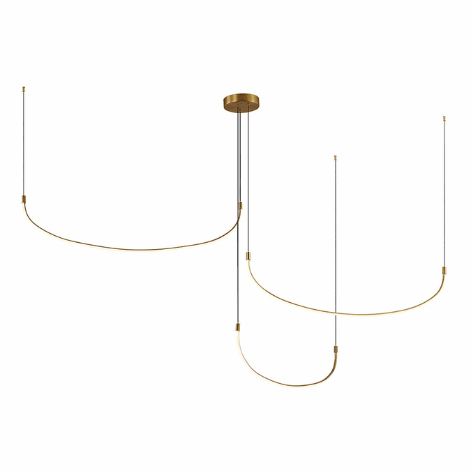 Kuzco MP89390-BG Talis Contemporary Brushed Gold LED Hanging Chandelier - KUZ-MP89390-BG