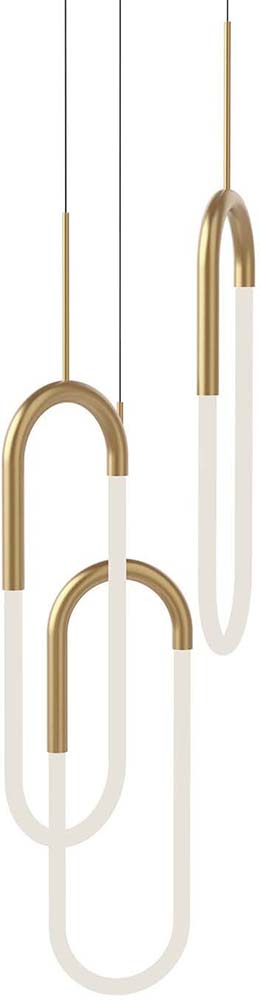 Kuzco MP95103-BG Huron Modern Brushed Gold LED Multi Pendant Lighting - KUZ-MP95103-BG