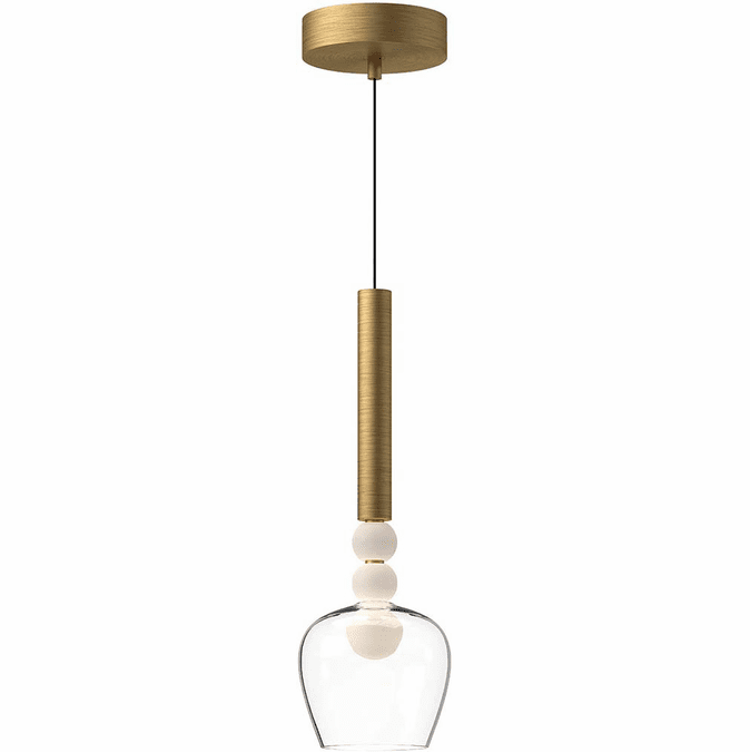 Kuzco PD30501-BG/CL Rise Modern Brushed Gold/Clear Glass LED Mini Pendant Lighting - KUZ-PD30501 ...