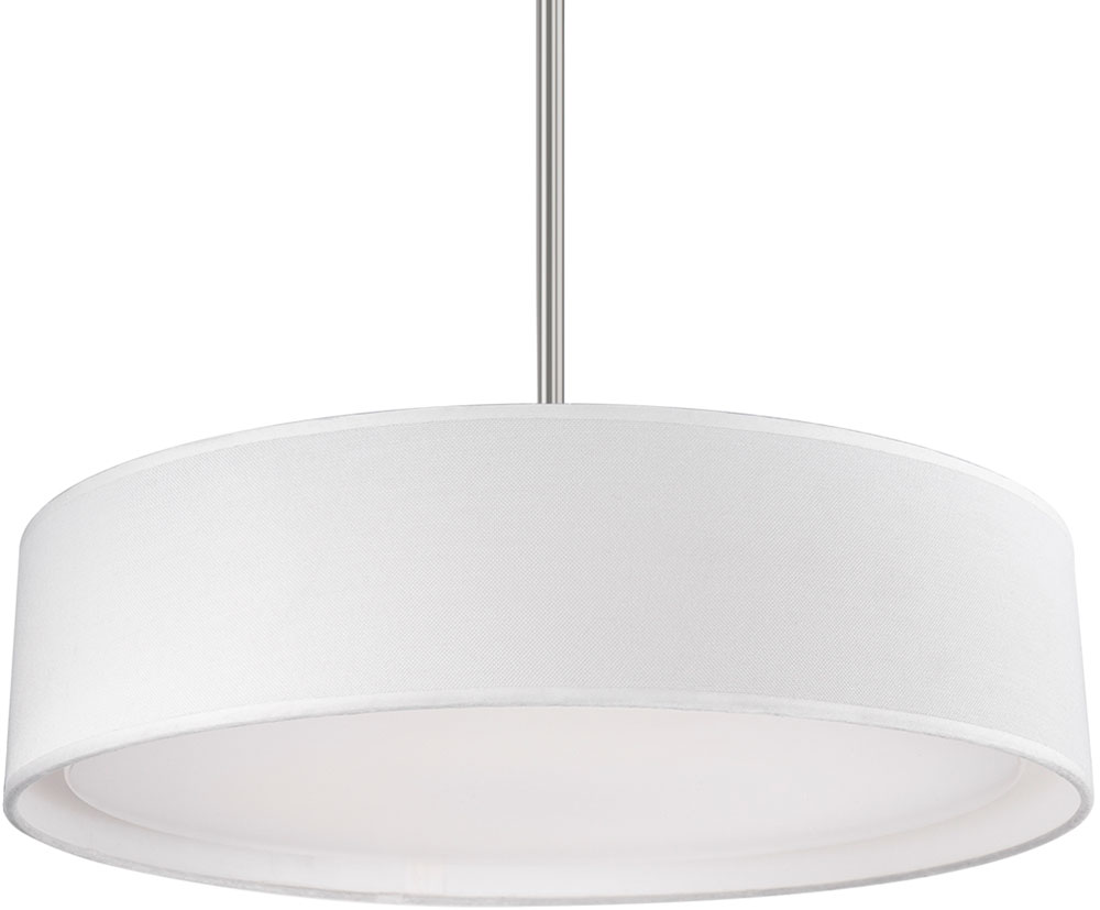 Kuzco PD7920-WH-5CCT Dalton Contemporary White LED 20" Drum Pendant ...