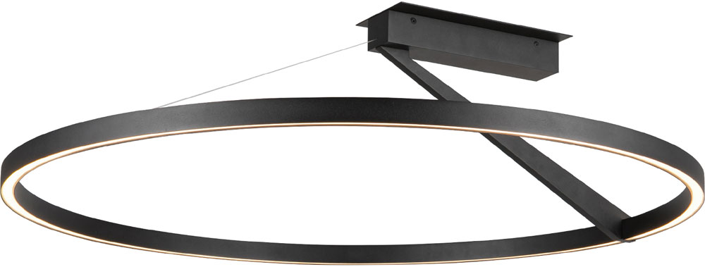 Kuzco SF27731-BK-3WCCT-UNV Roda Modern Black LED 31.5" Flush Ceiling ...