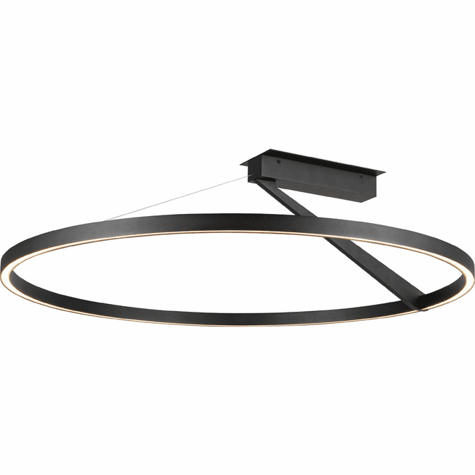 Kuzco SF27731-BK-3WCCT-UNV Roda Modern Black LED 31.5" Flush Ceiling ...