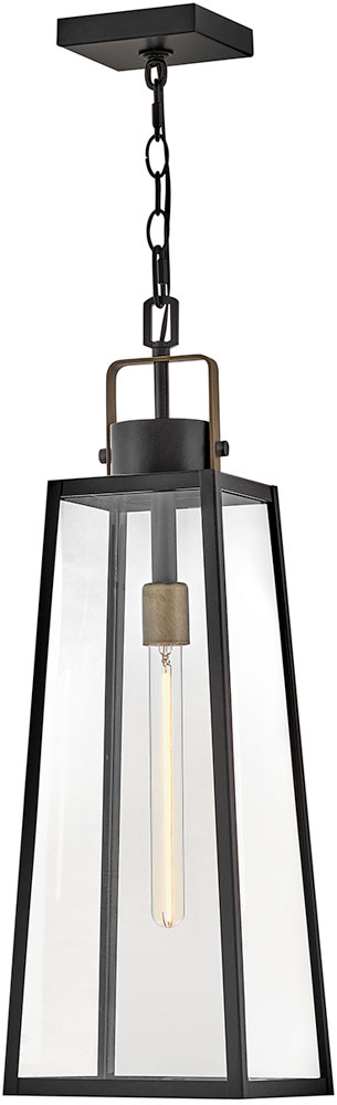 Lark 82002BK Hugh Contemporary Black / Burnished Bronze LED Outdoor ...