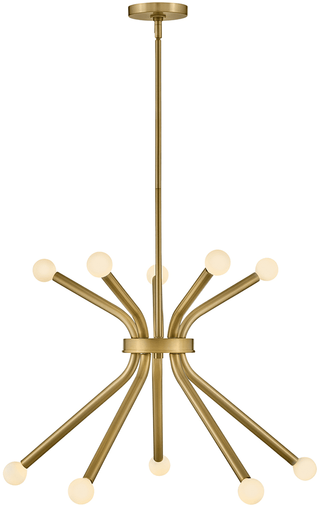 Lark 83855LCB Axton Contemporary Lacquered Brass LED Chandelier Light ...