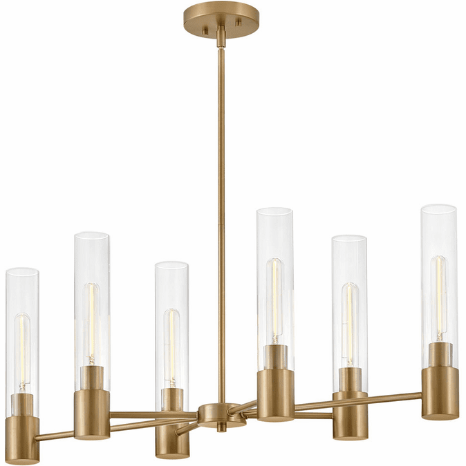 Lark 85406LCB Shea Contemporary Lacquered Brass LED Kitchen Island ...