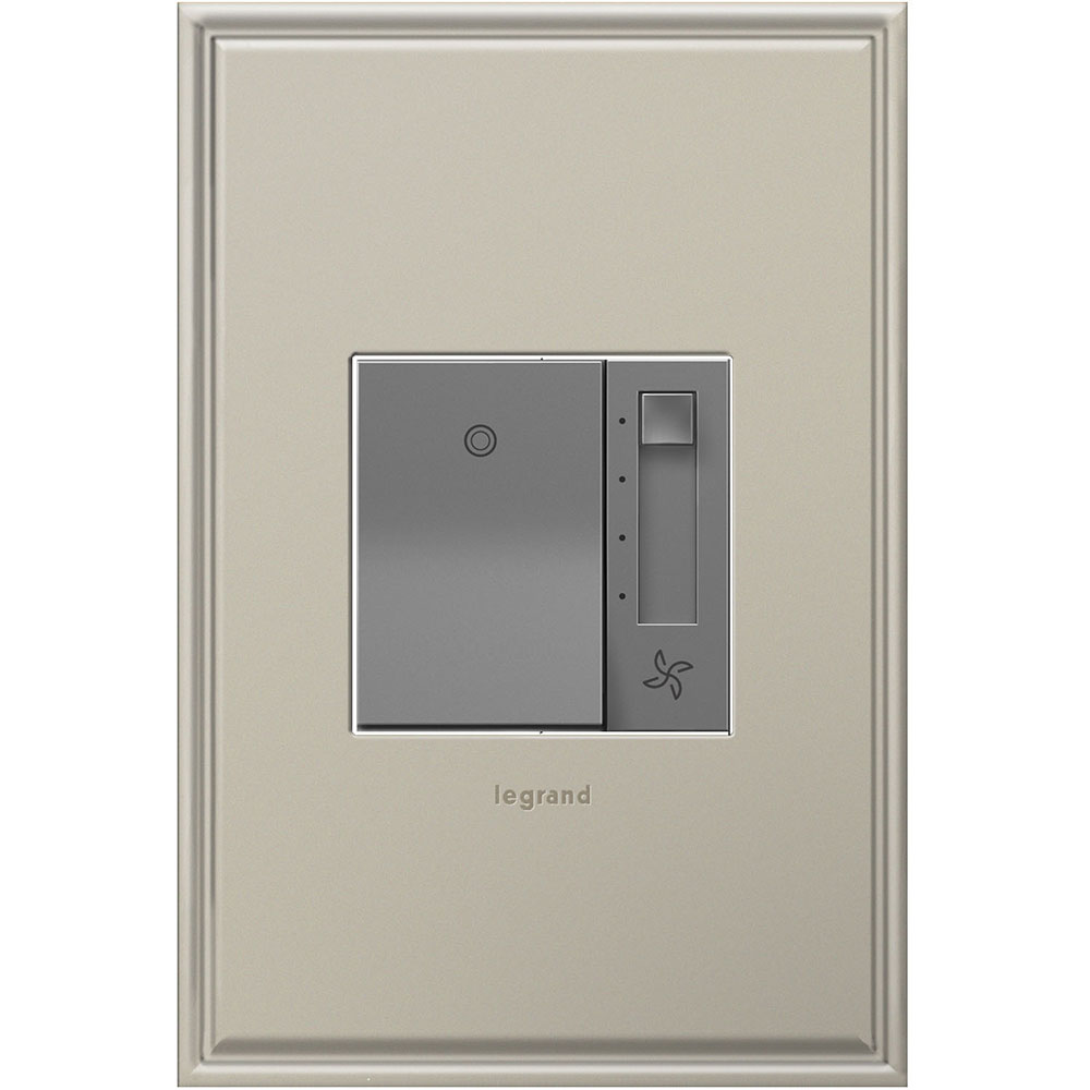 Legrand Adorne Microban AAFN4S16AM4 Contemporary Magnesium Paddle Fan ...