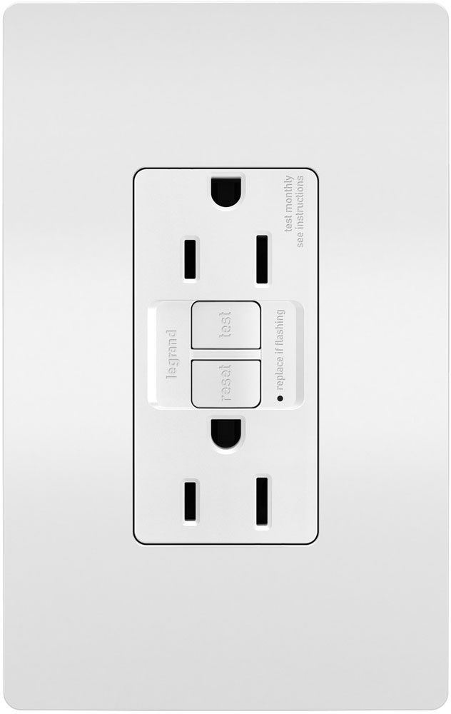 Legrand Radiant 1597W Contemporary White Spec Grade 15A Self Test GFCI ...