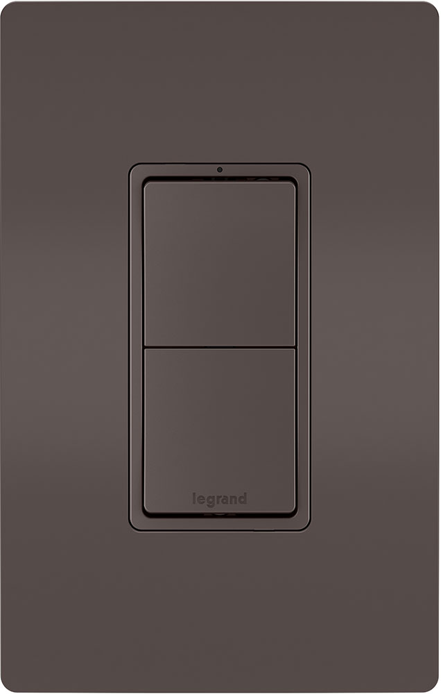 Legrand Radiant RCD11 Contemporary Brown Two Single-Pole Switches - LGR ...