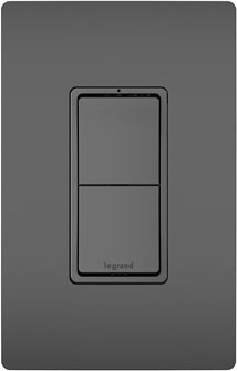 Legrand Radiant RCD11BK Contemporary Black Two Single-Pole Switches ...