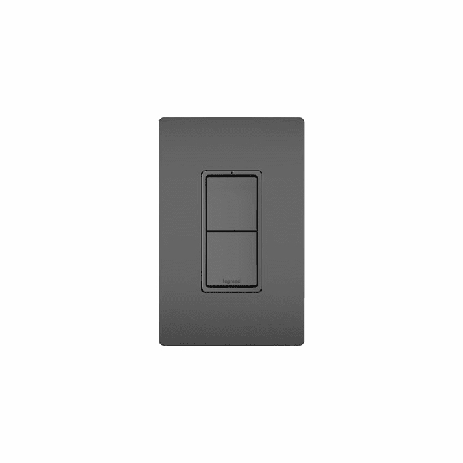 Legrand Radiant RCD11BK Contemporary Black Two Single-Pole Switches ...