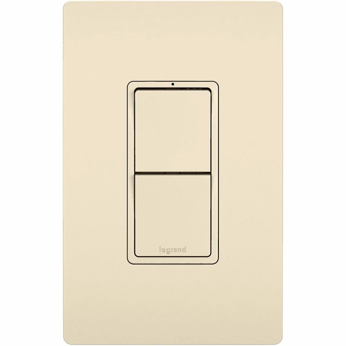 Legrand Radiant RCD33LA Contemporary Light Almond Two Single-Pole 3-Way ...