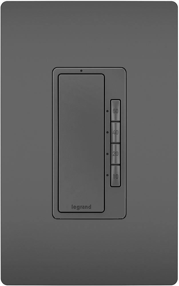 Legrand Radiant RT2BK Modern Black 4-Button Timer - LGR-RT2BK