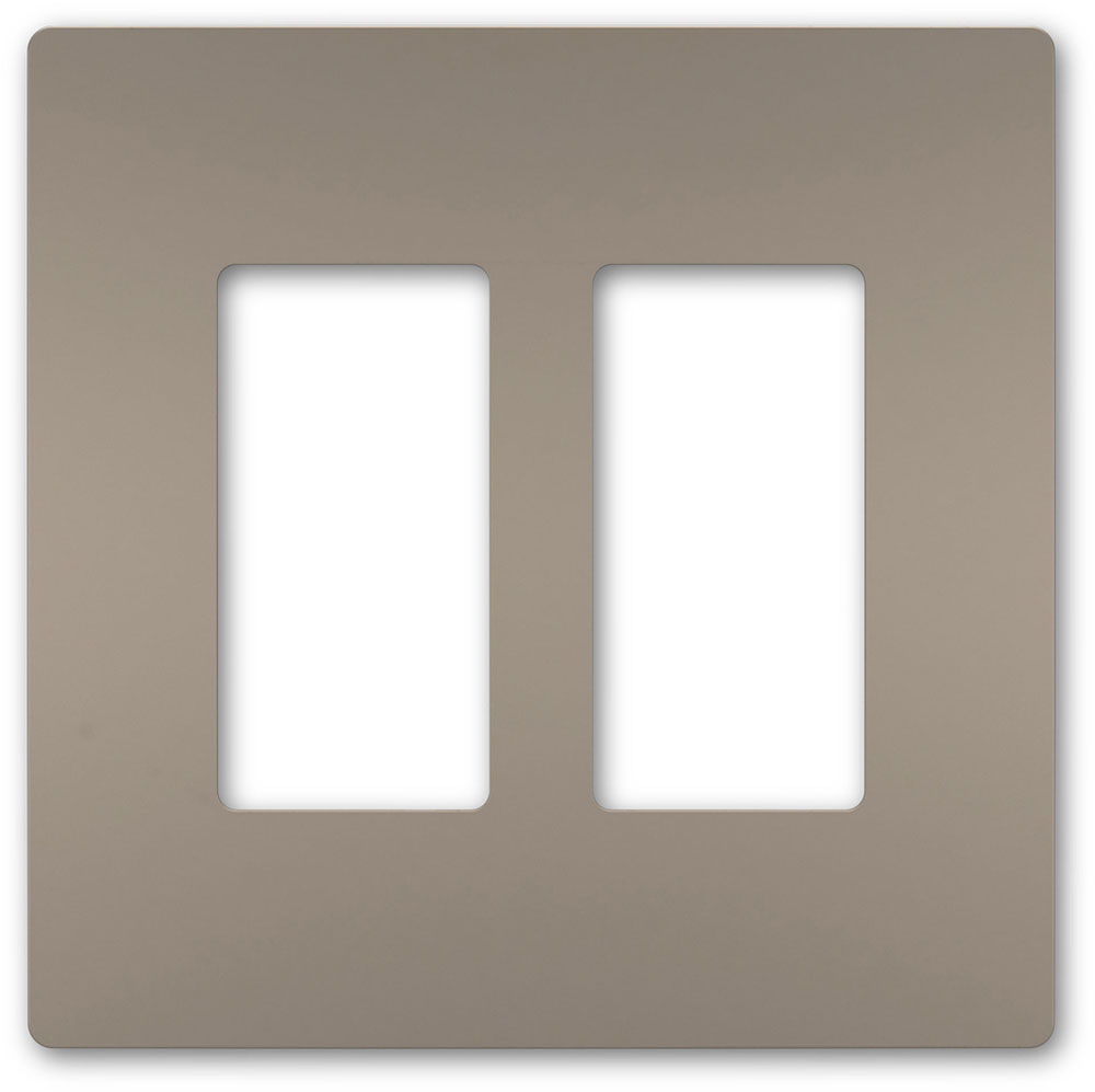 Legrand Radiant RWP262NI Contemporary Nickel Two-Gang Screwless Wall ...