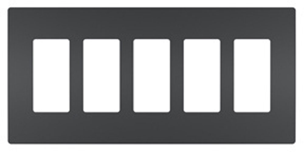 Legrand Radiant RWP265G Modern Graphite 5-Gang Screwless Wall Plate ...