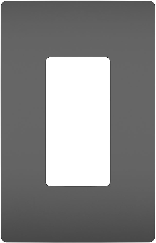 Legrand Radiant RWP26BK Contemporary Black 1-Gang Screwless Wall Plate ...